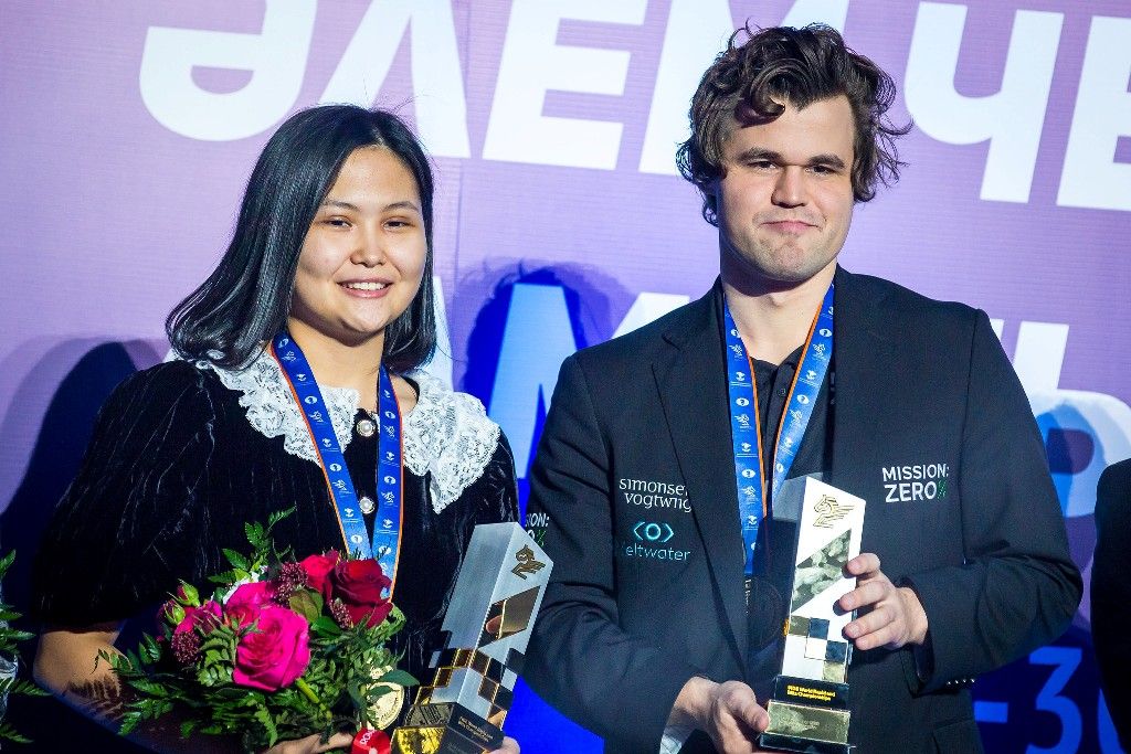 Magnus Carlsen and Bibisara Assaubayeva are the World Blitz 2022 champions | ChessBase